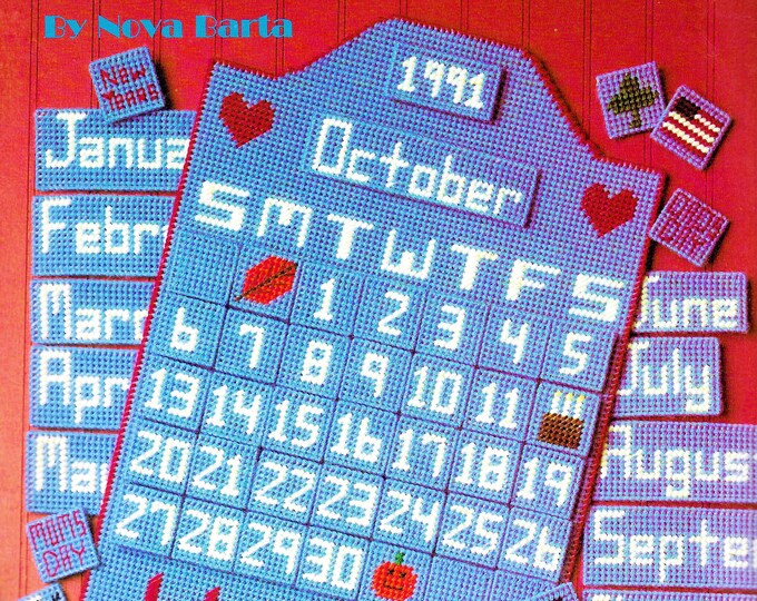 Calendar Lifetime Plastic Canvas - Etsy