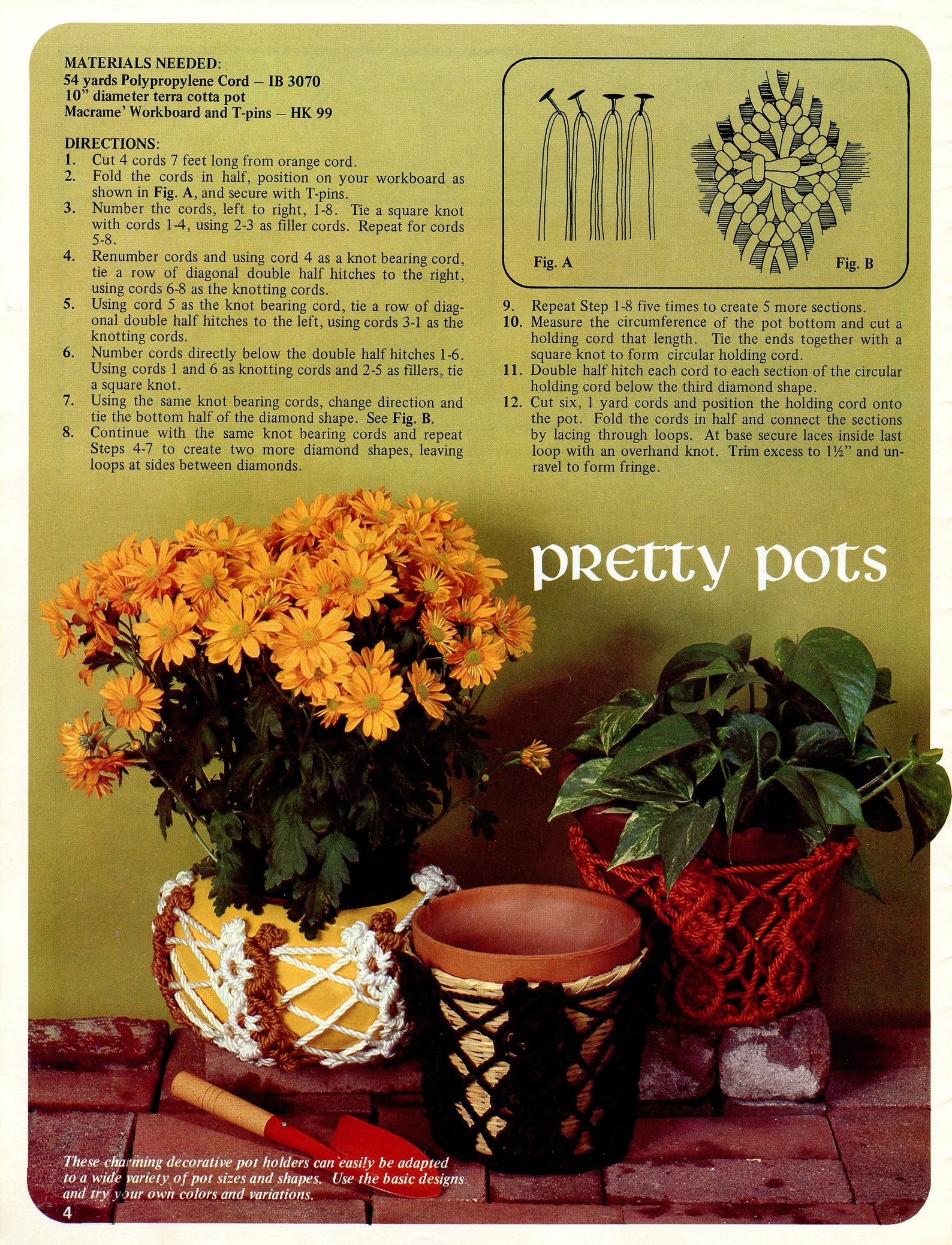 Macramé Moods 1970s Macrame Plant Hanger Pattern Book 70s - Etsy