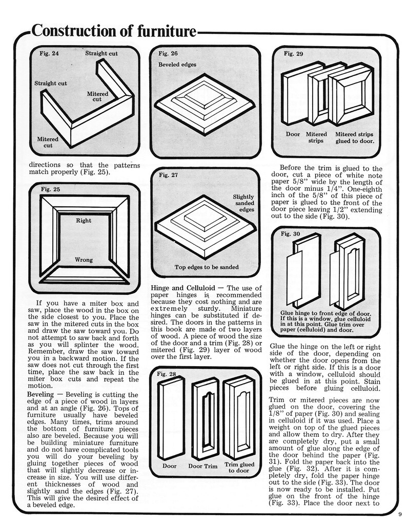 Vintage Miniature Dollhouse Furniture Pattern Book PDF Ebook - Etsy