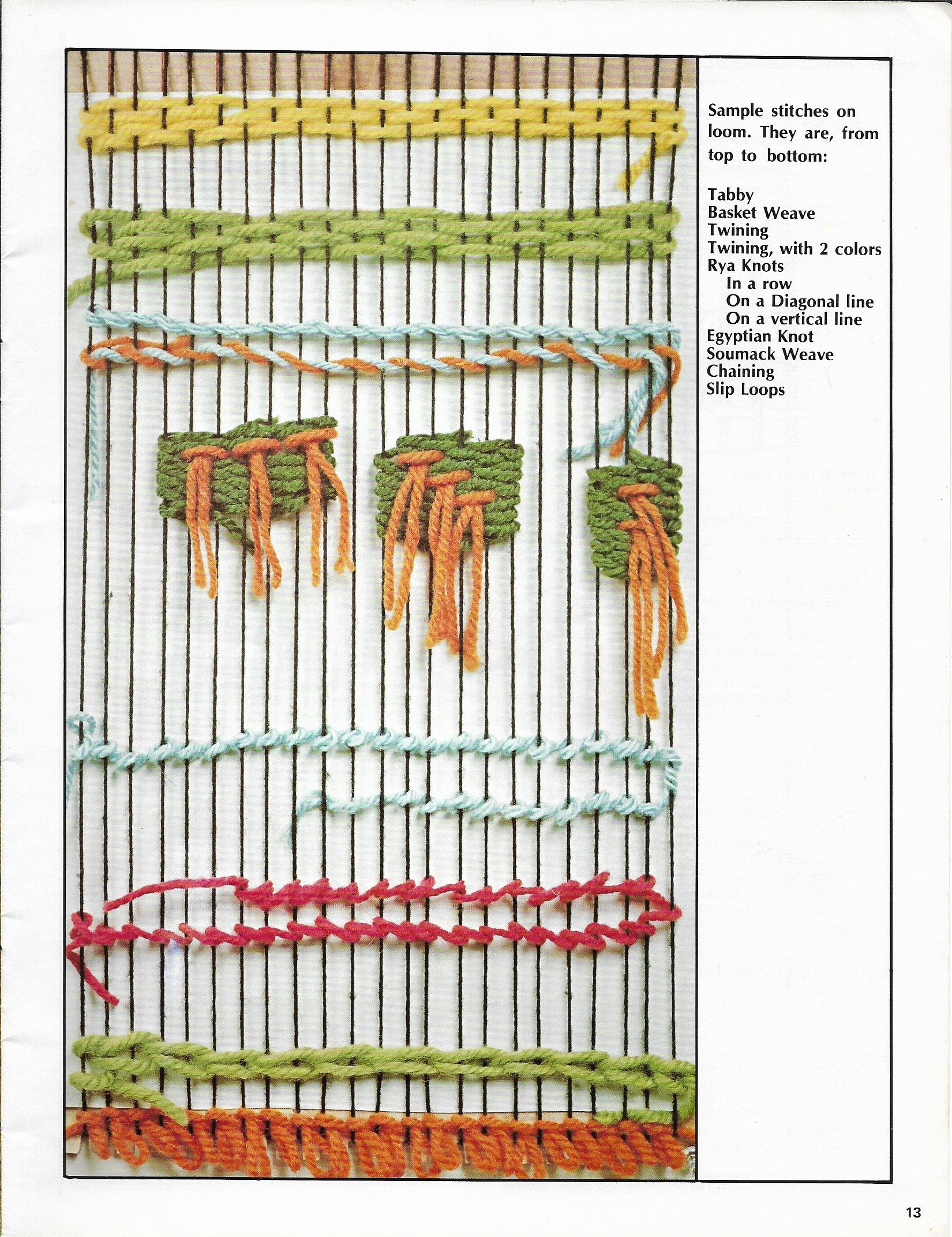 Forest Tree Weaving • 1970s Flatloom Weaver Book • Woven Decoration ...