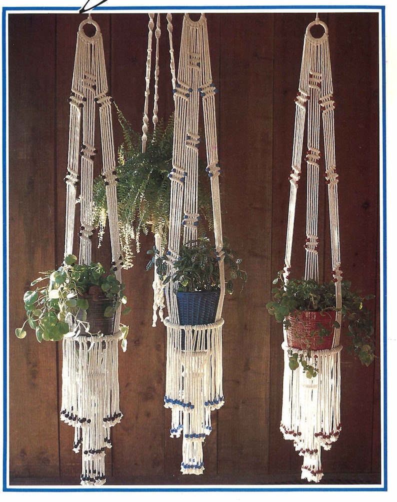 Macrame Hangers • 1970s Terrarium Globe Holder Knots • Learning Macramé ...