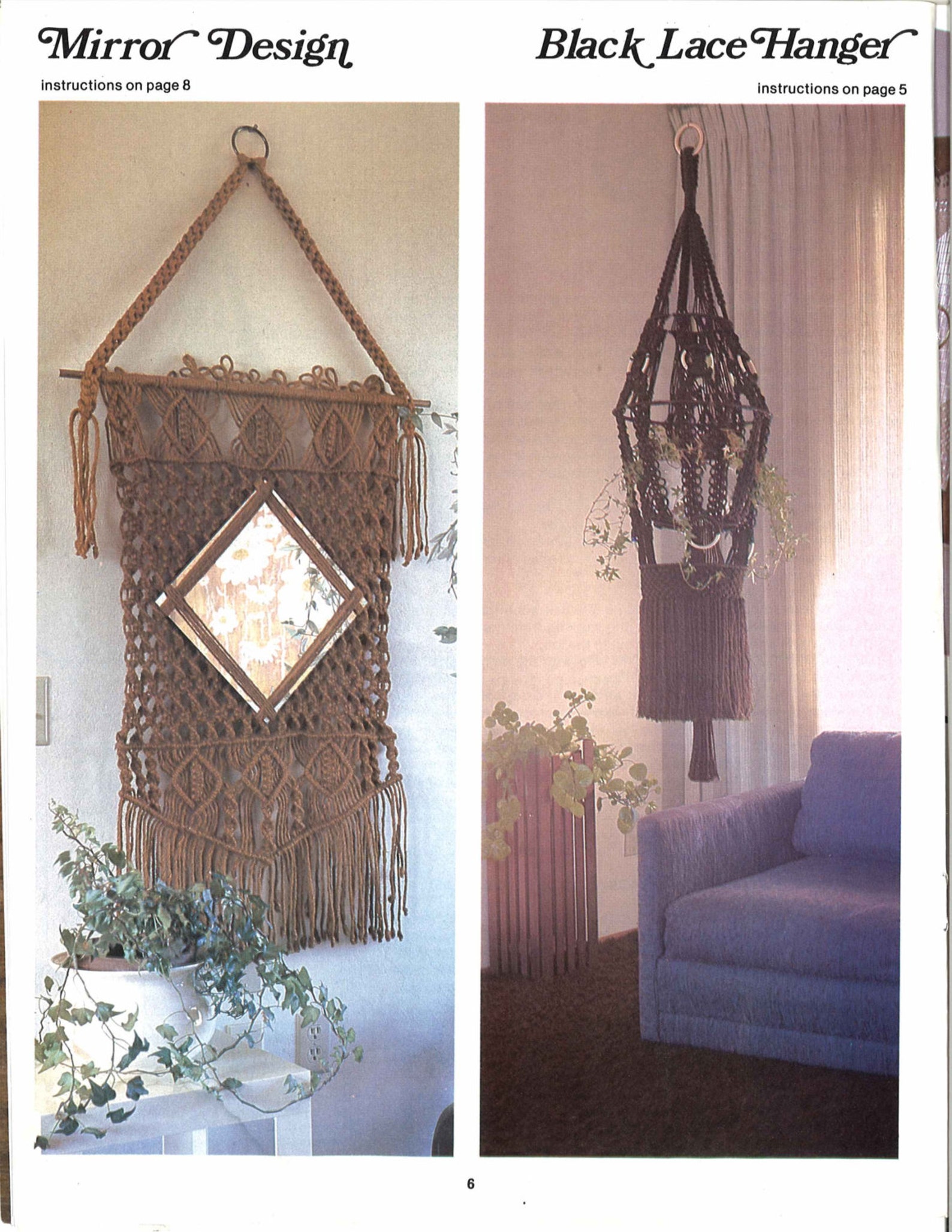 Macrame for Home Decor • 1970s Macrame Chairs Pattern Book • Chair ...