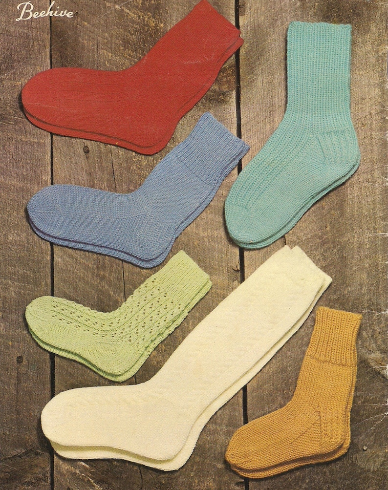 Winter Woollies 1960s Sock Pattern Vintage 60s Knitting - Etsy