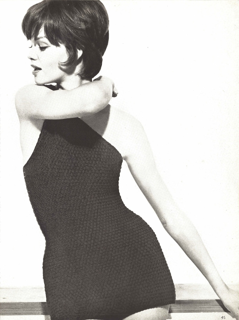 Rivera Maillot 1960s Knitting French Swimsuit Bathing Suit - Etsy Canada