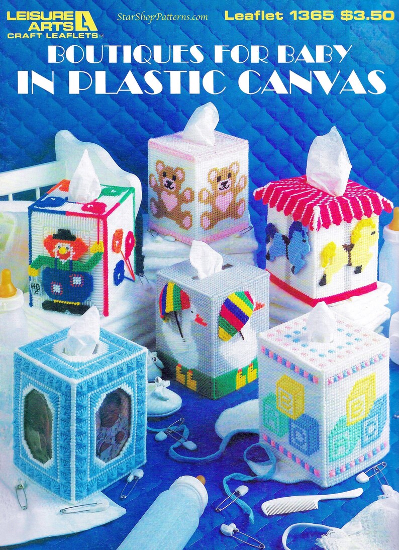 Baby Plastic Canvas Pattern Book PDF Tissue Box Plastic - Etsy