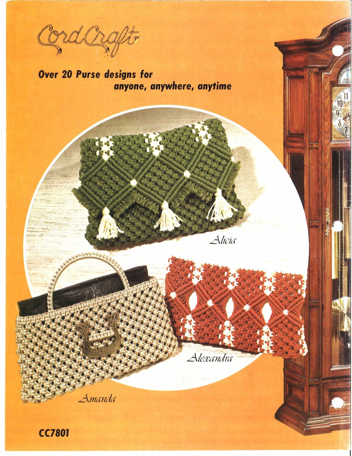 Macramé Purse Time • 1970s Macrame Bead Bag Tote • Beaded Purses ...