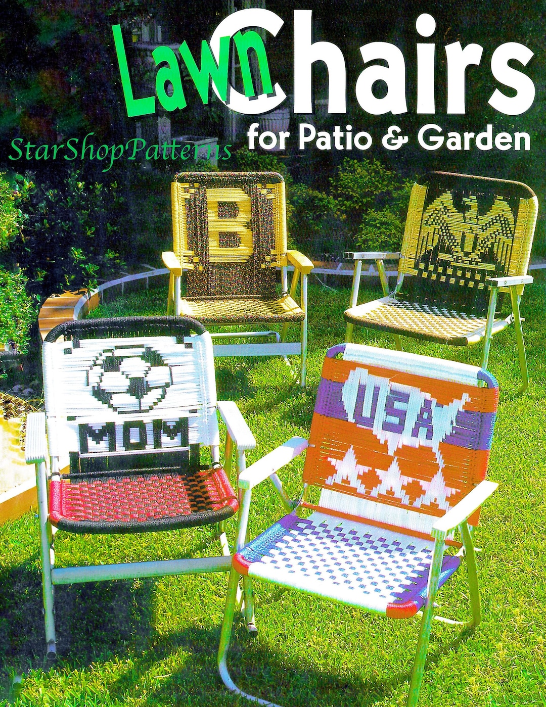 Macrame Chairs Vintage Macrame Patio Lawn Chair Pattern Book - Etsy