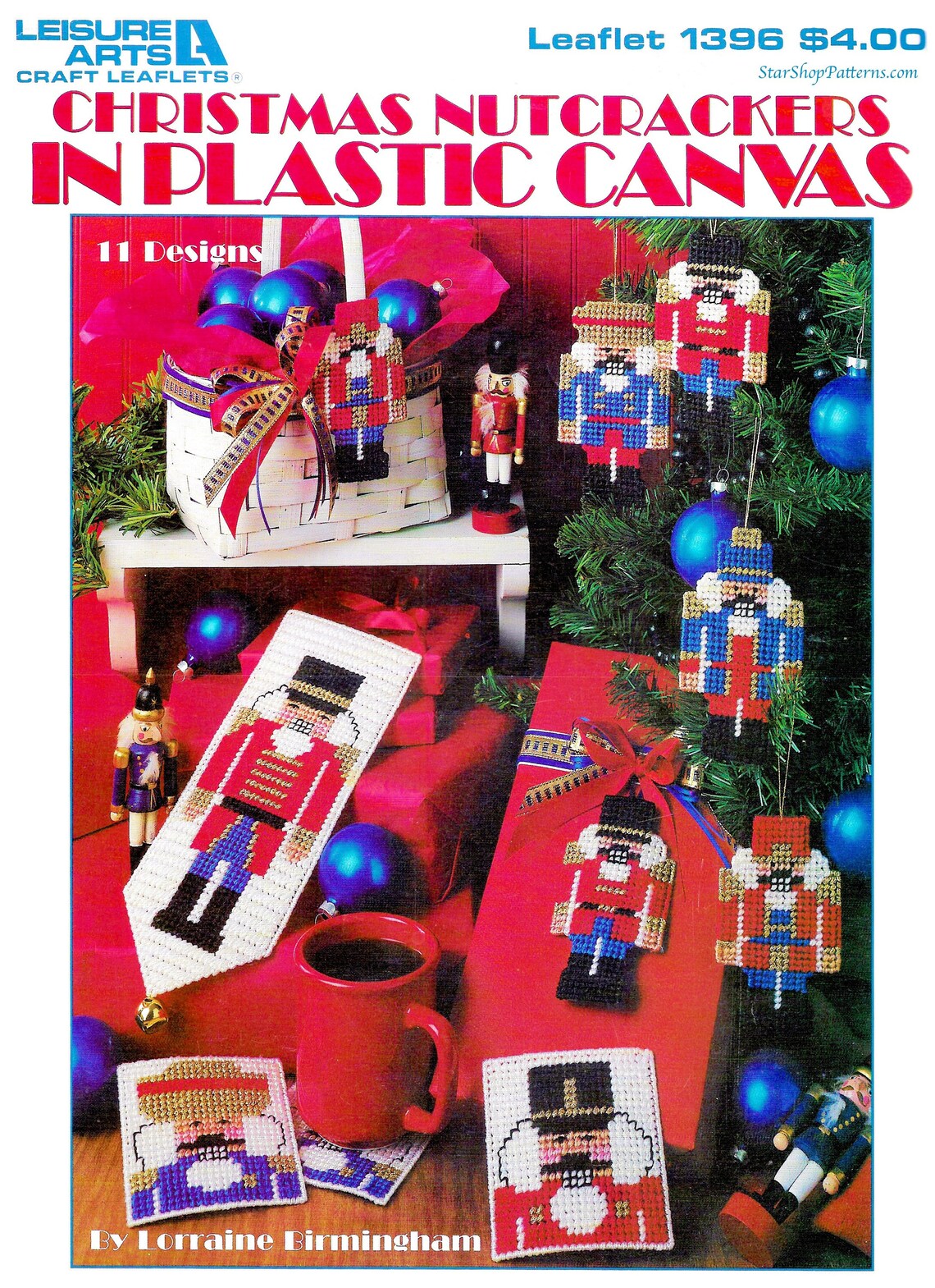 Vintage Plastic Canvas Pattern Book PDF • Christmas Nutcracker Pattern xmas Wreath Brick Cover ...