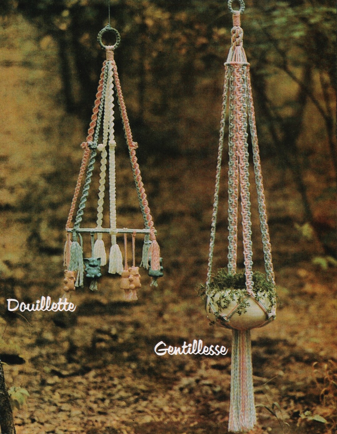 Vintage Macrame Pattern PDF • 1970s Easy Beginner Macrame Elegance ...