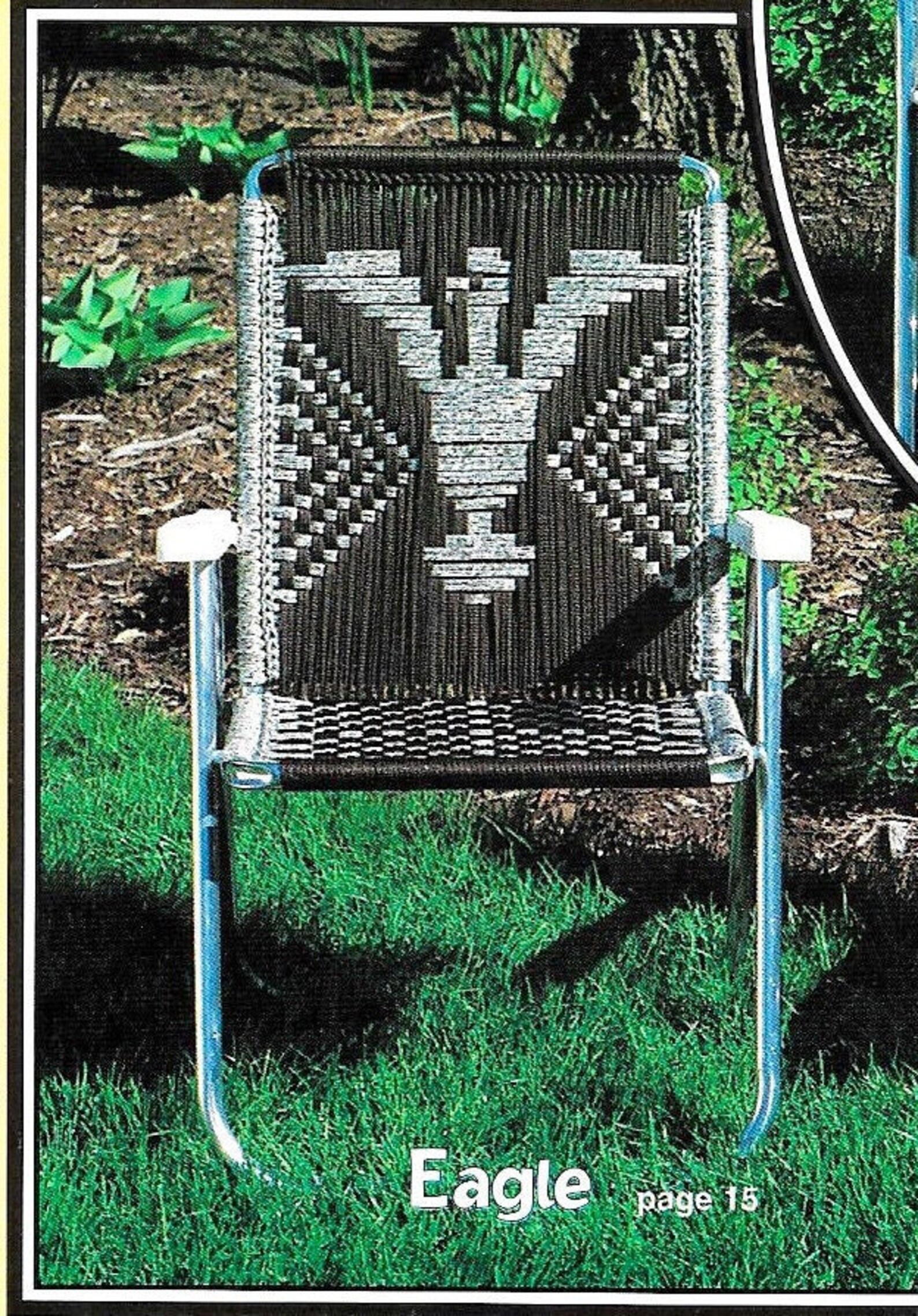 Eagle Macrame Chair 1980s Macrame Patio Lawn Chairs Folding - Etsy