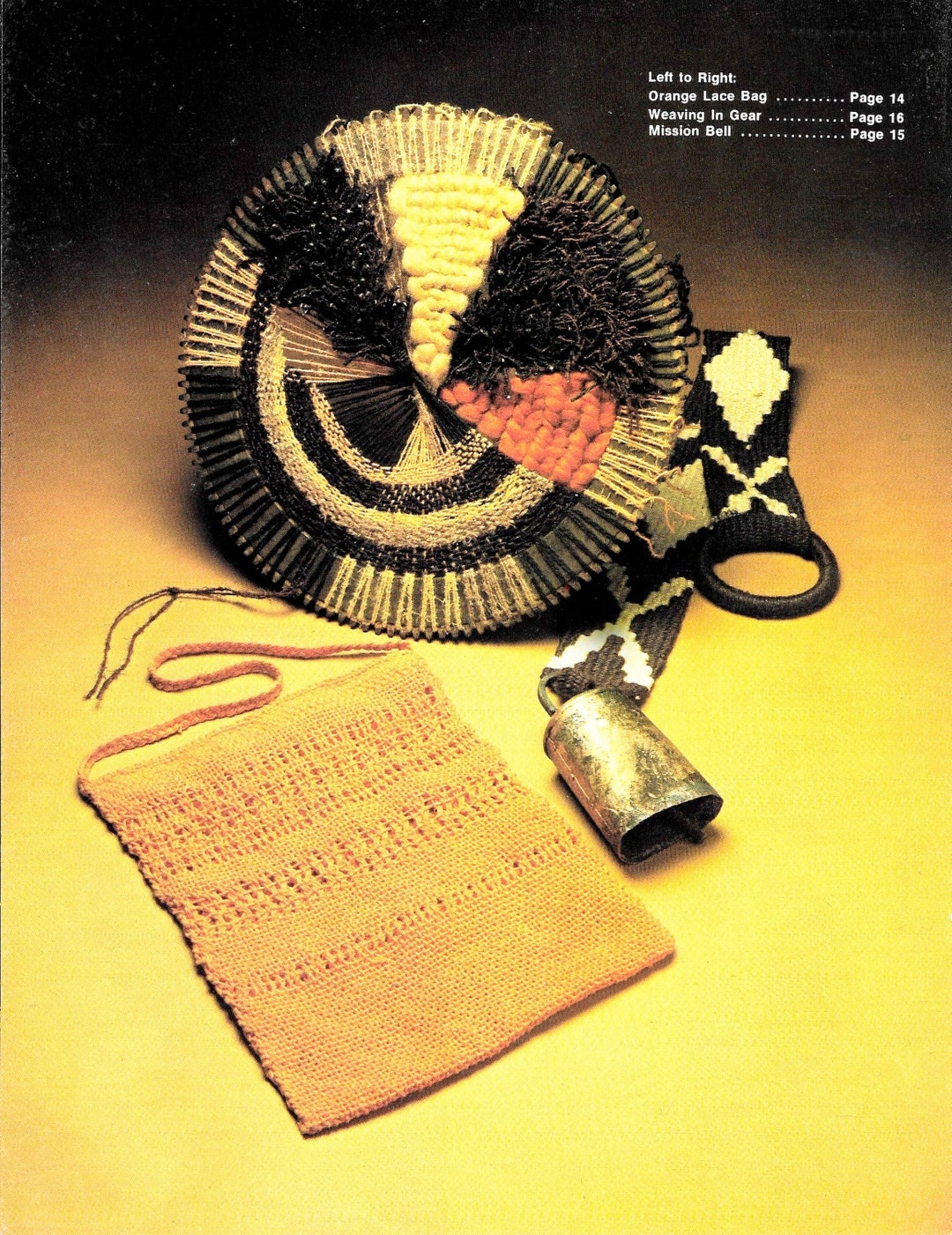 Hanging Weaving Purse • Off-loom 1970s Beginners Weaving Book • Wall ...