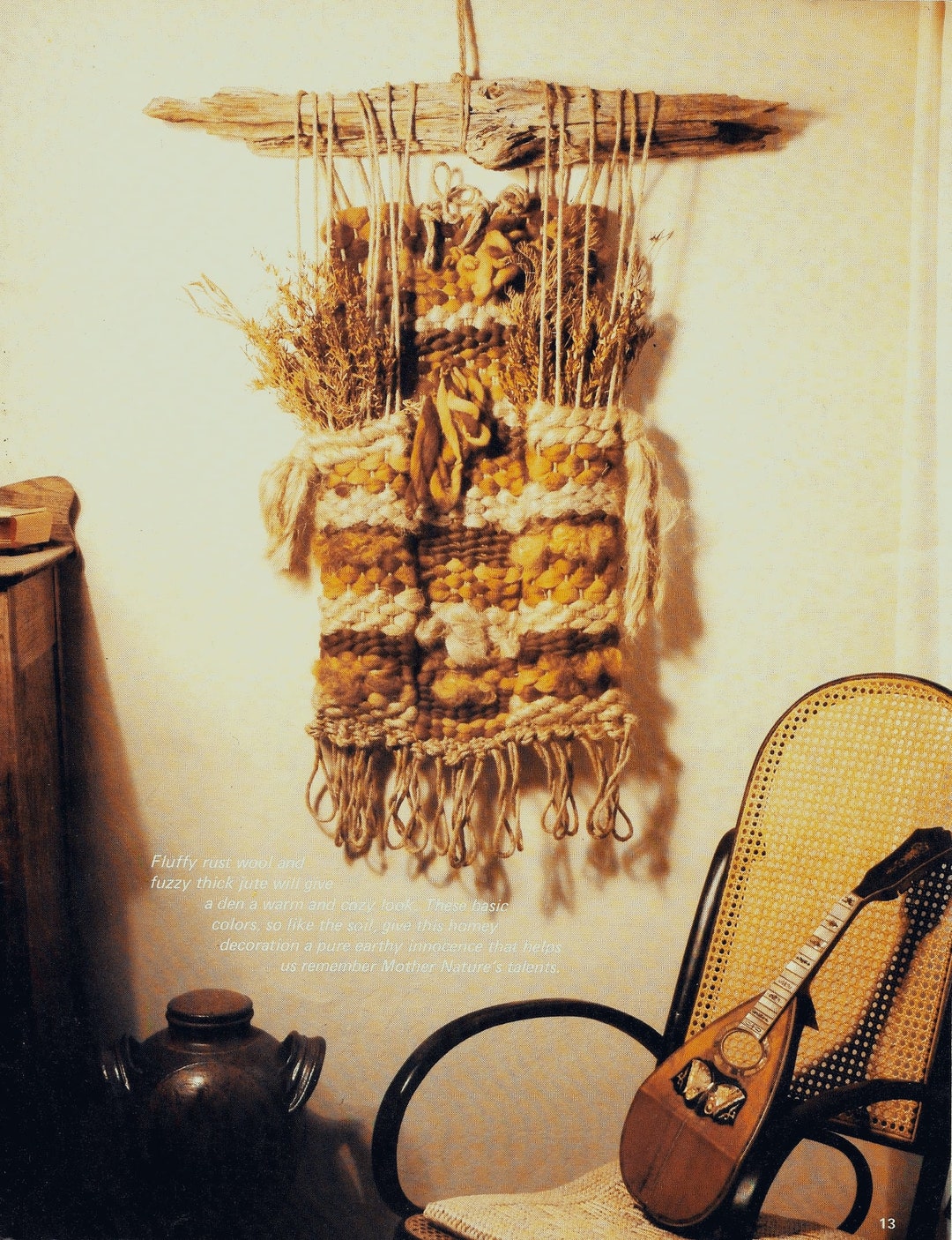 Harvest Wheat Weaving • 1970s Off-loom Flatloom Easy Beginner Circle ...
