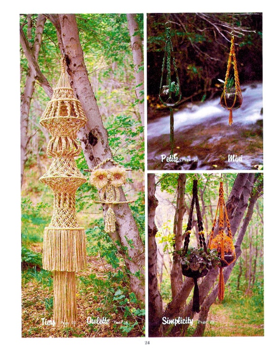 Vintage Macrame Owl Pattern Book PDF 1970s Easy Macrame - Etsy