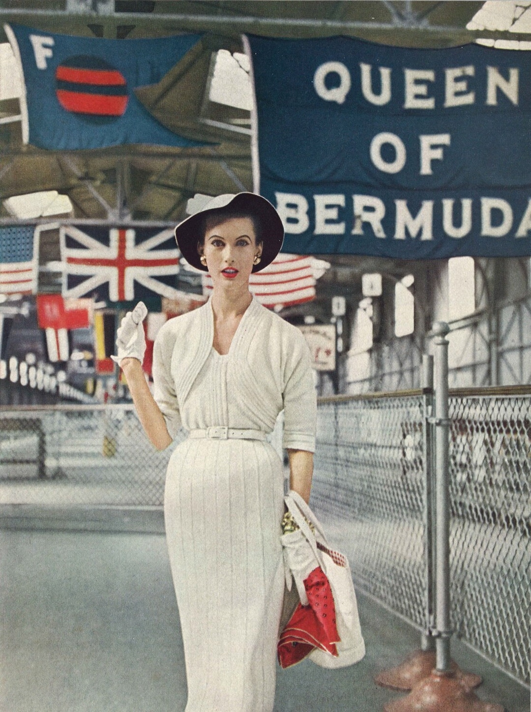 Queen of Bermuda • 1950s Wedding Bridal Knitting Bolero Engagement ...