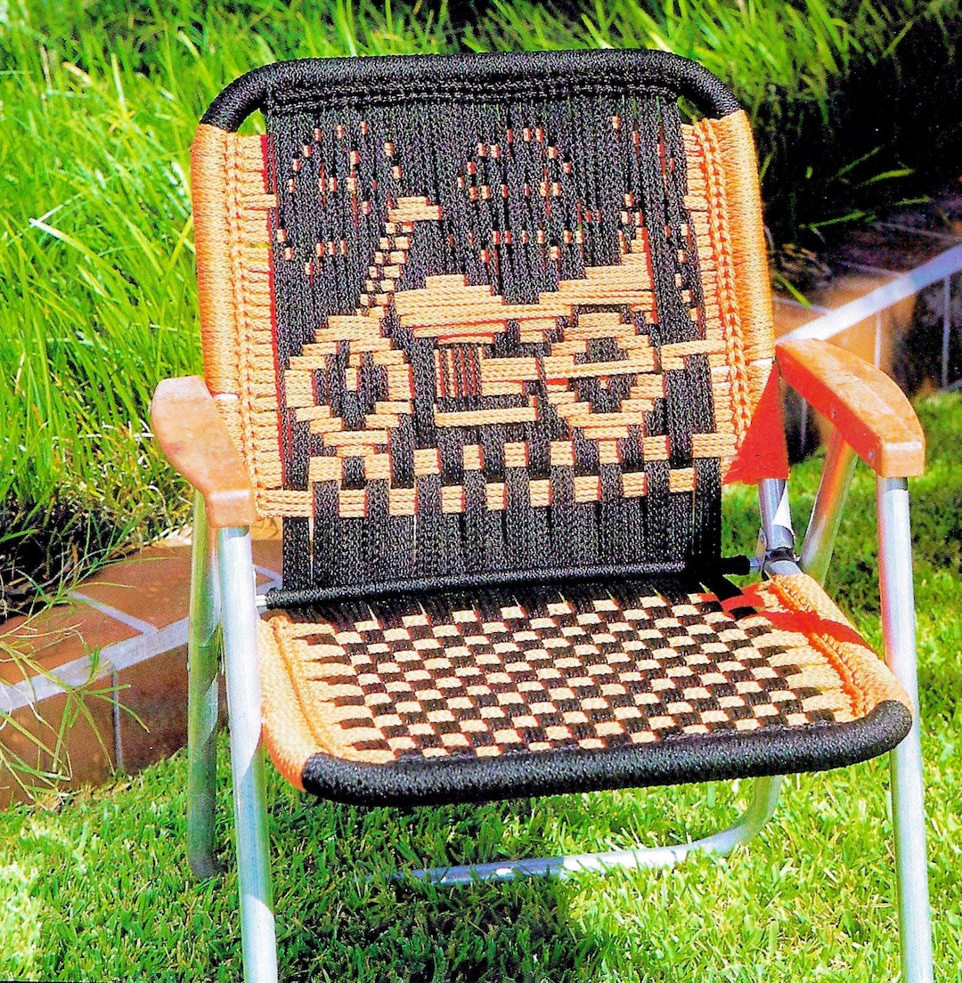 Macrame Chairs • vintage Macrame Patio Lawn Chair Pattern Book PDF ...