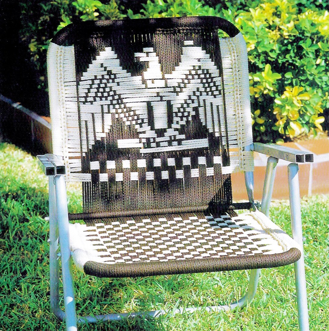 Macrame Chairs • Vintage Macrame Patio Lawn Chair Pattern Book PDF ...