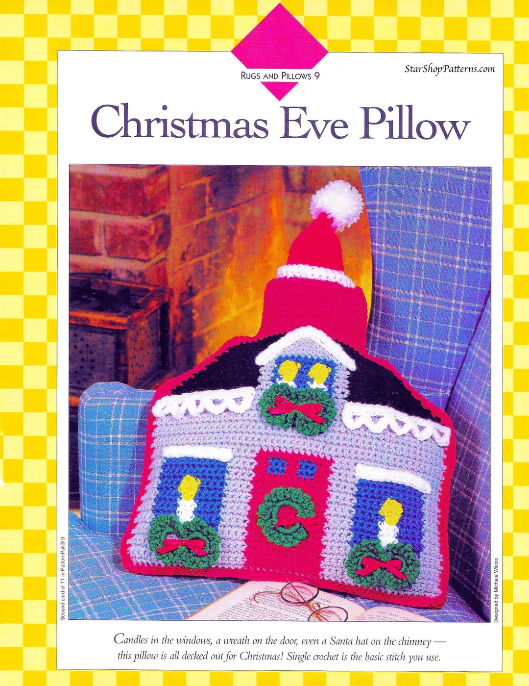 Christmas Crochet Pattern Book PDF Download • Christmas House Pillow ...
