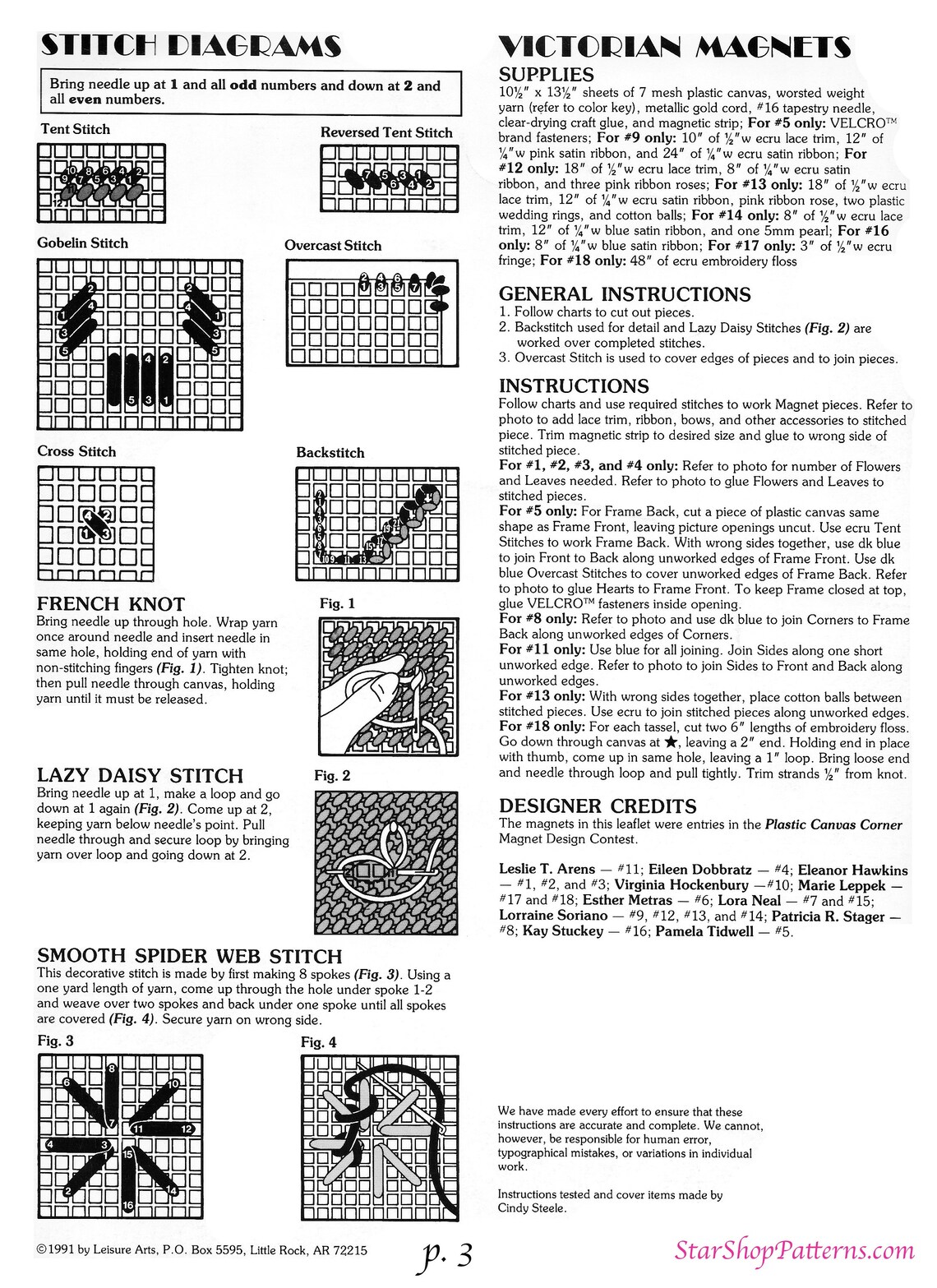 Vintage Plastic Canvas Pattern Book PDF Digital Download - Etsy