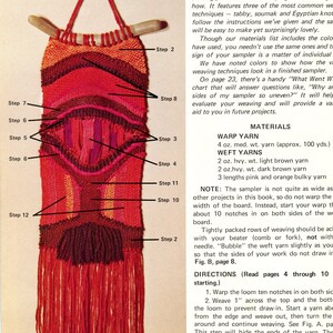 Weaving on A Cardboard off Loom • 1970s Flatloom Weaver Books • 70s ...