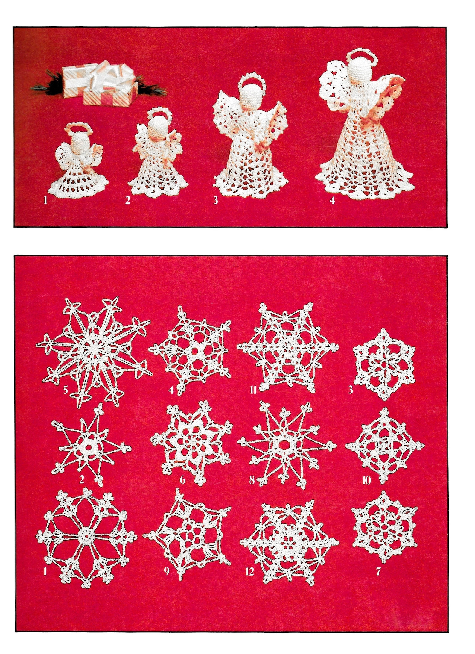 Vintage Crochet Snowflake Pattern Book PDF Digital Download • Cotton ...