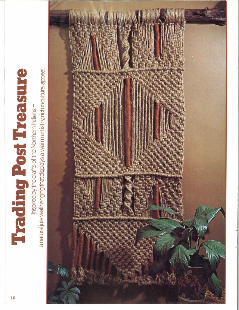 Macramé Natural Knots 1970s Macrame Pattern Book 70s - Etsy