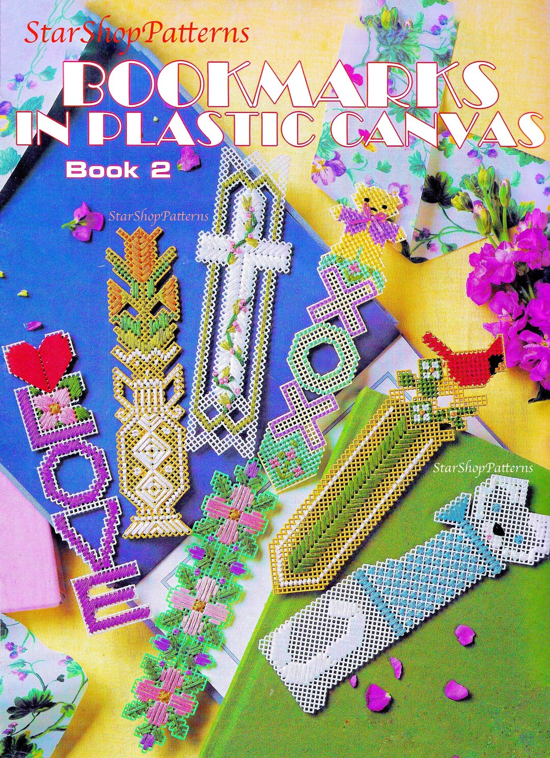 Vintage Plastic Canvas Pattern Book PDF • Plastic Canvas Bookmark ...