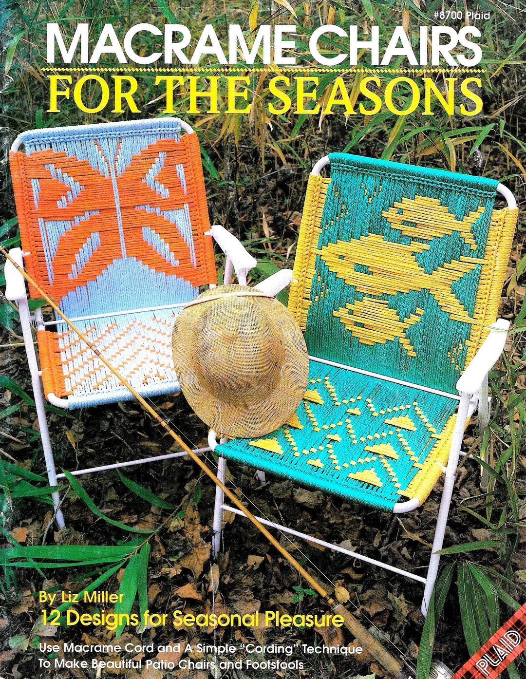 Macrame Chairs • Vintage Macrame Patio Lawn Chair Folding Deck ...