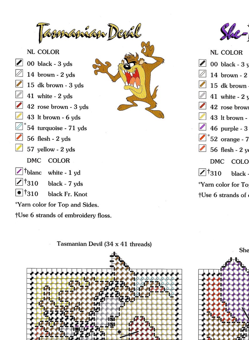Cartoon Plastic Canvas Pattern Book PDF Digital Download • Bunny Boy ...