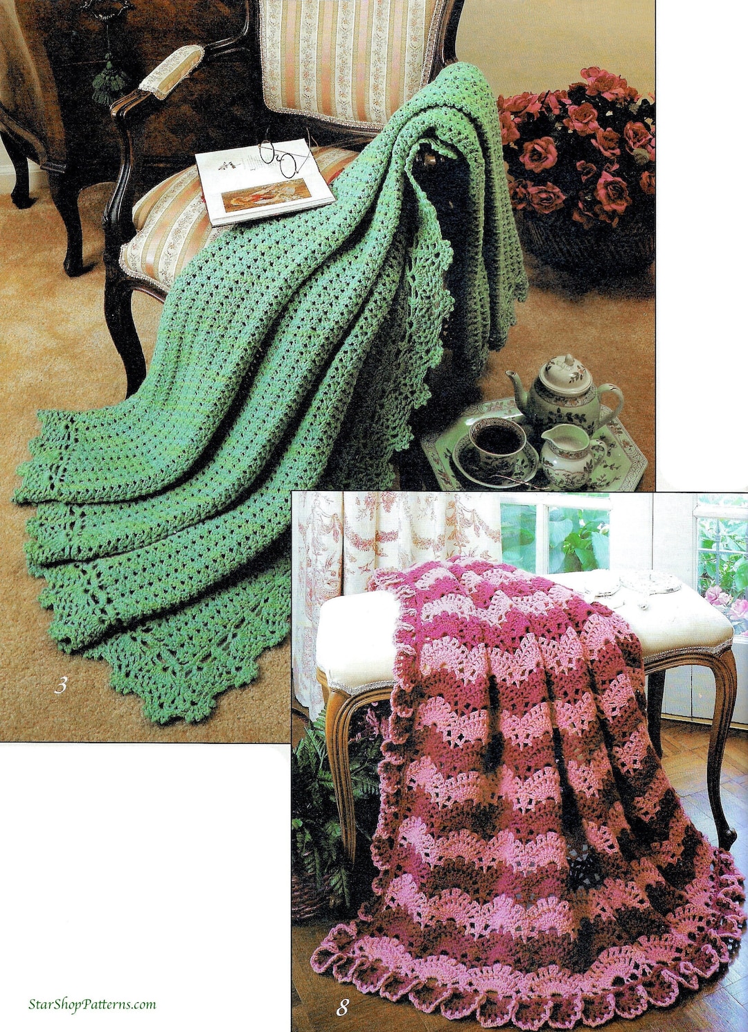Vintage Crochet Afghan Pattern Book PDF Download • Victorian Lace ...