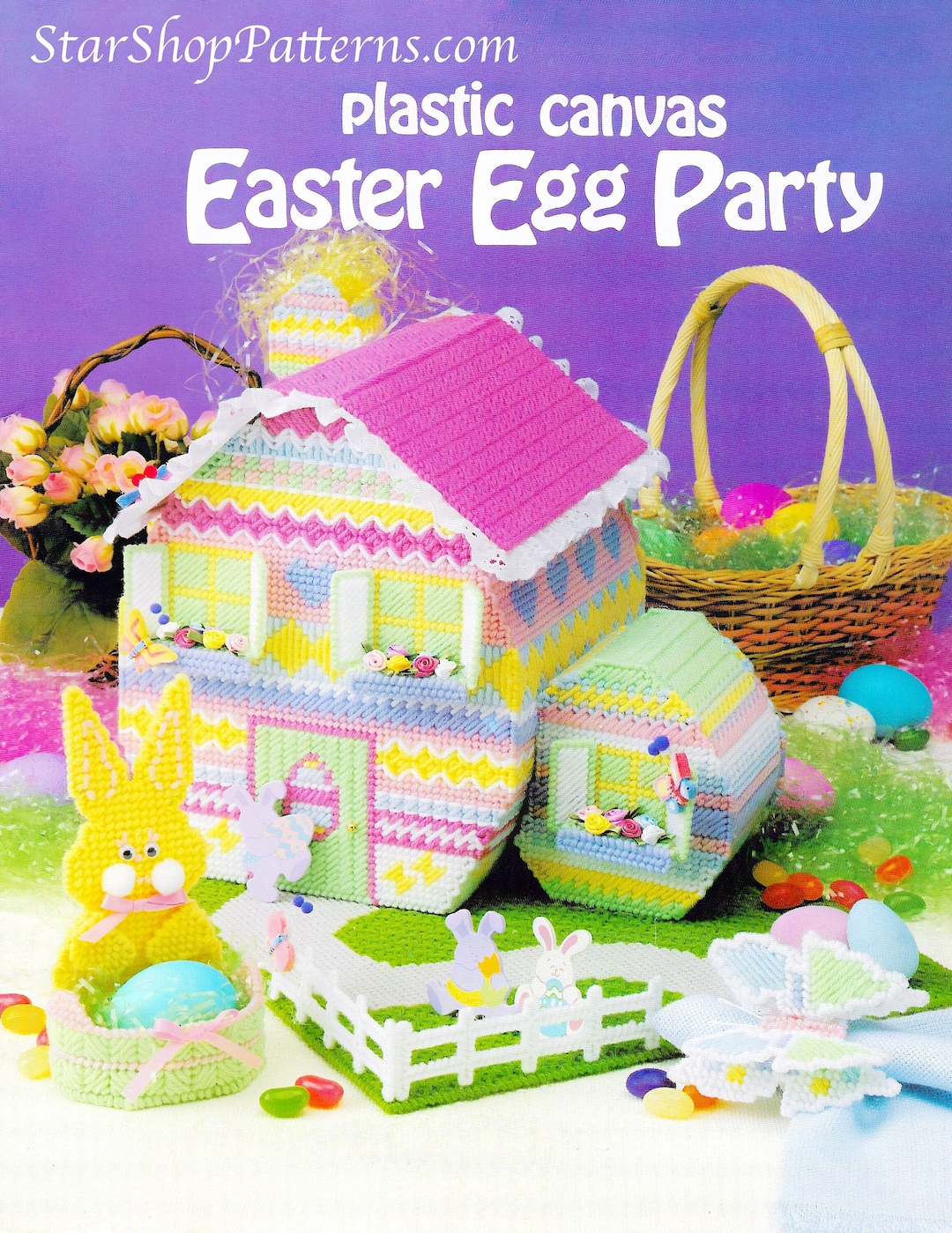 Easter Plastic Canvas Pattern Book PDF Tissue Box Cover Easter Egg ...