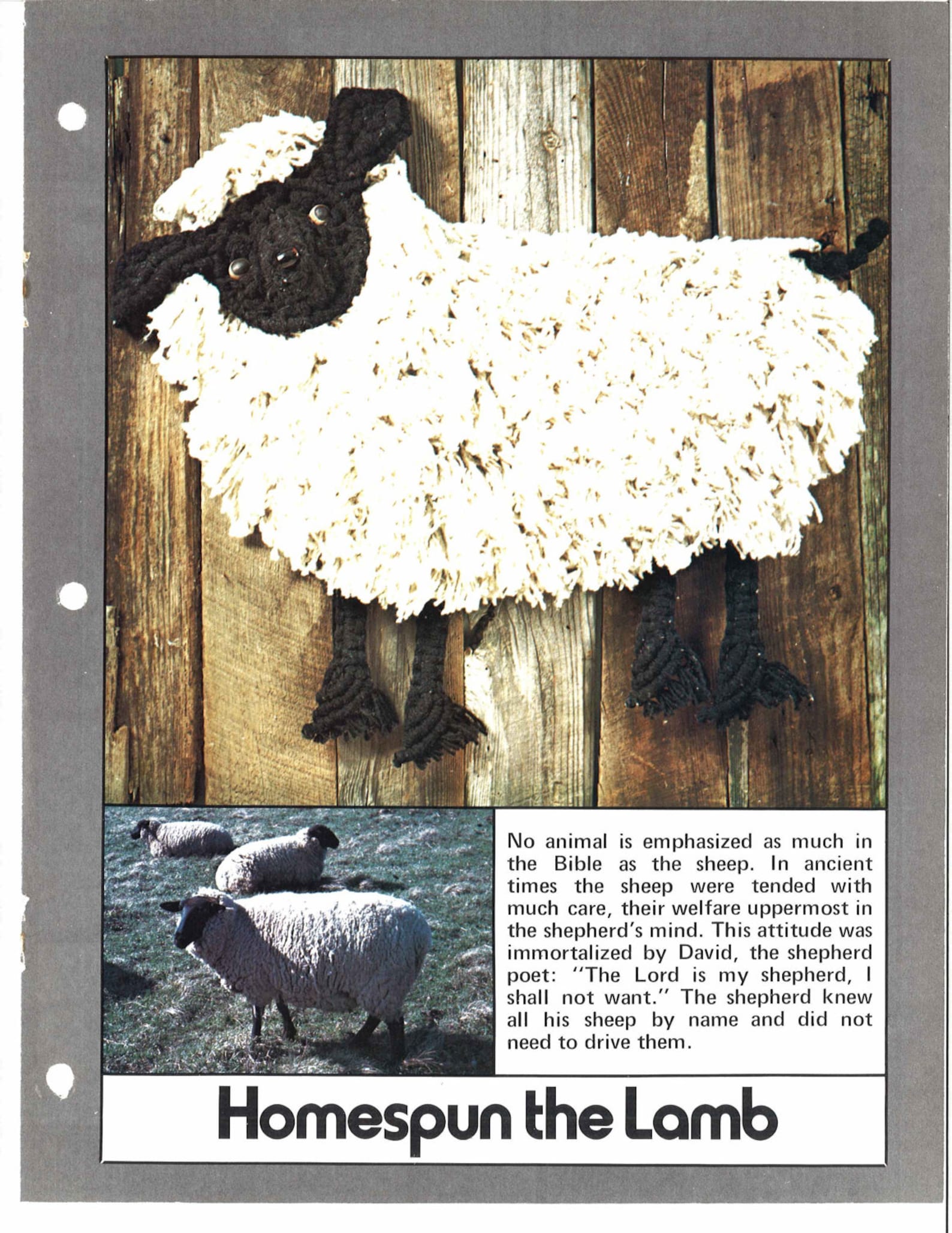 Vintage Macrame Pattern Book PDF • animal Art, Panda, Bunny Rabbit ...
