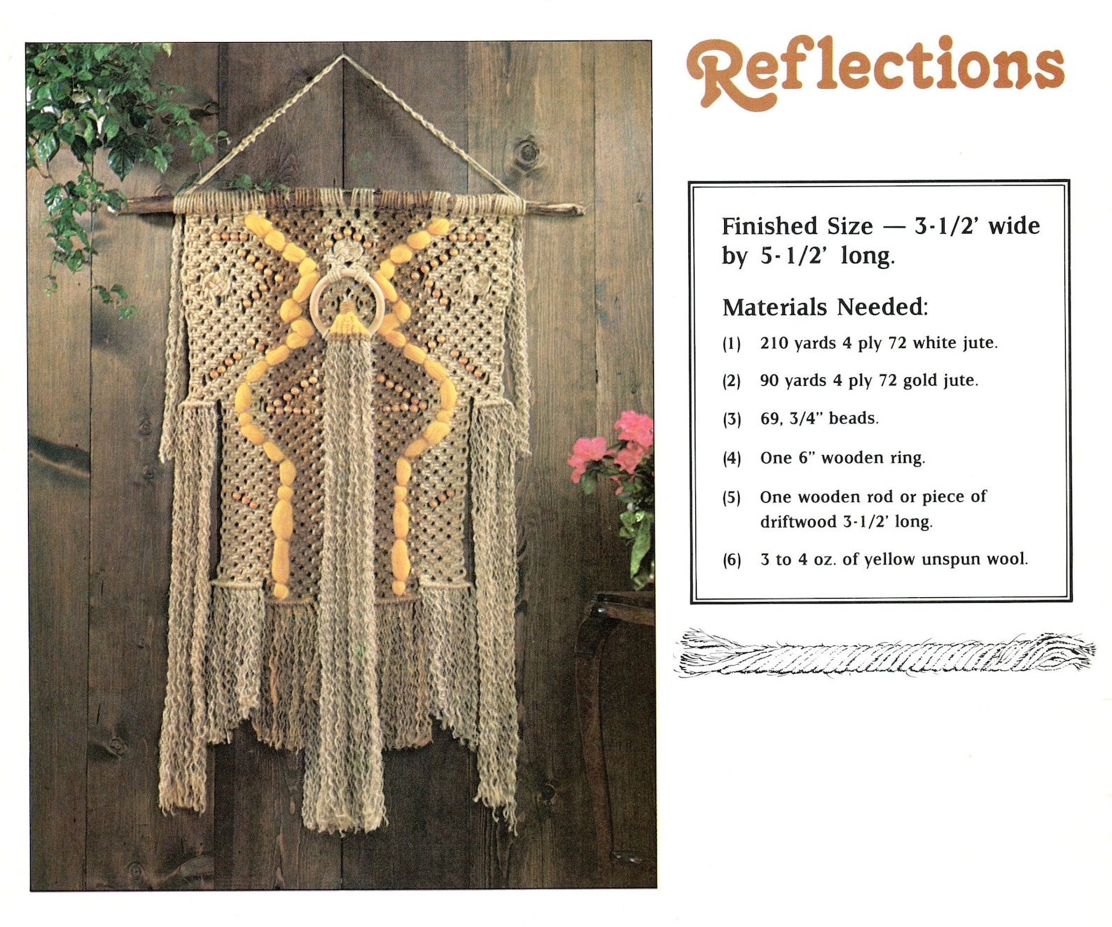 Designer Macrame 1970s Macramé Pot Hangers Wall Art | Etsy