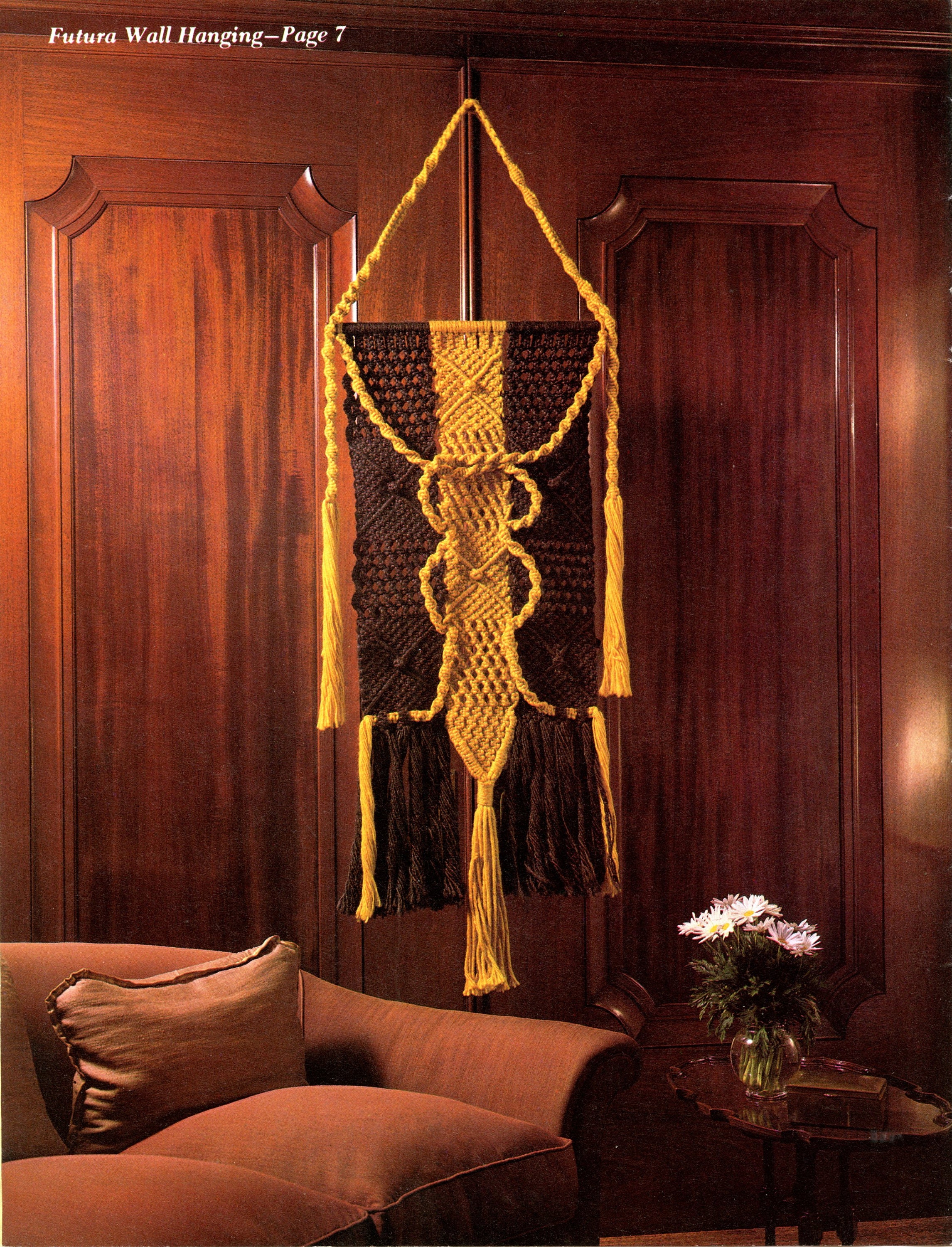 Futura Macrame 1970s Macramé Owls Hangers Art Hanging | Etsy