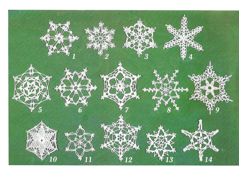 Vintage Crochet Snowflake Pattern Book PDF Digital Download - Etsy