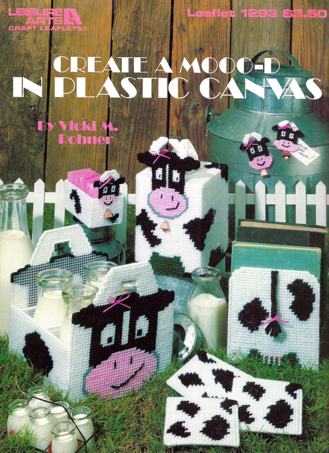 Vintage Plastic Canvas Pattern Book PDF • Farm Cows Plastic Canvas ...