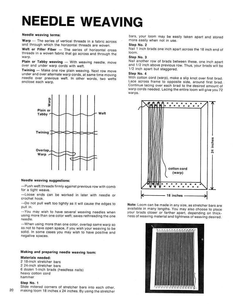 Basket Weaving • 1970s Easy Beginner Baskets Making Book • Bag Vessel ...