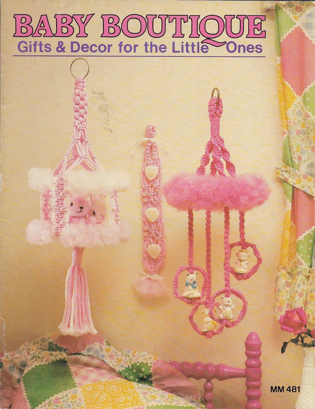 Macrame Baby • 1970s Hanger Mobile Girl Babies Toy Nursery Decoration ...