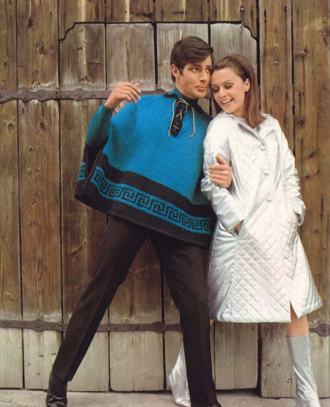 Mayan Poncho • 1960s Poncho Pattern • 60s Vintage Fair Isle Knitting ...