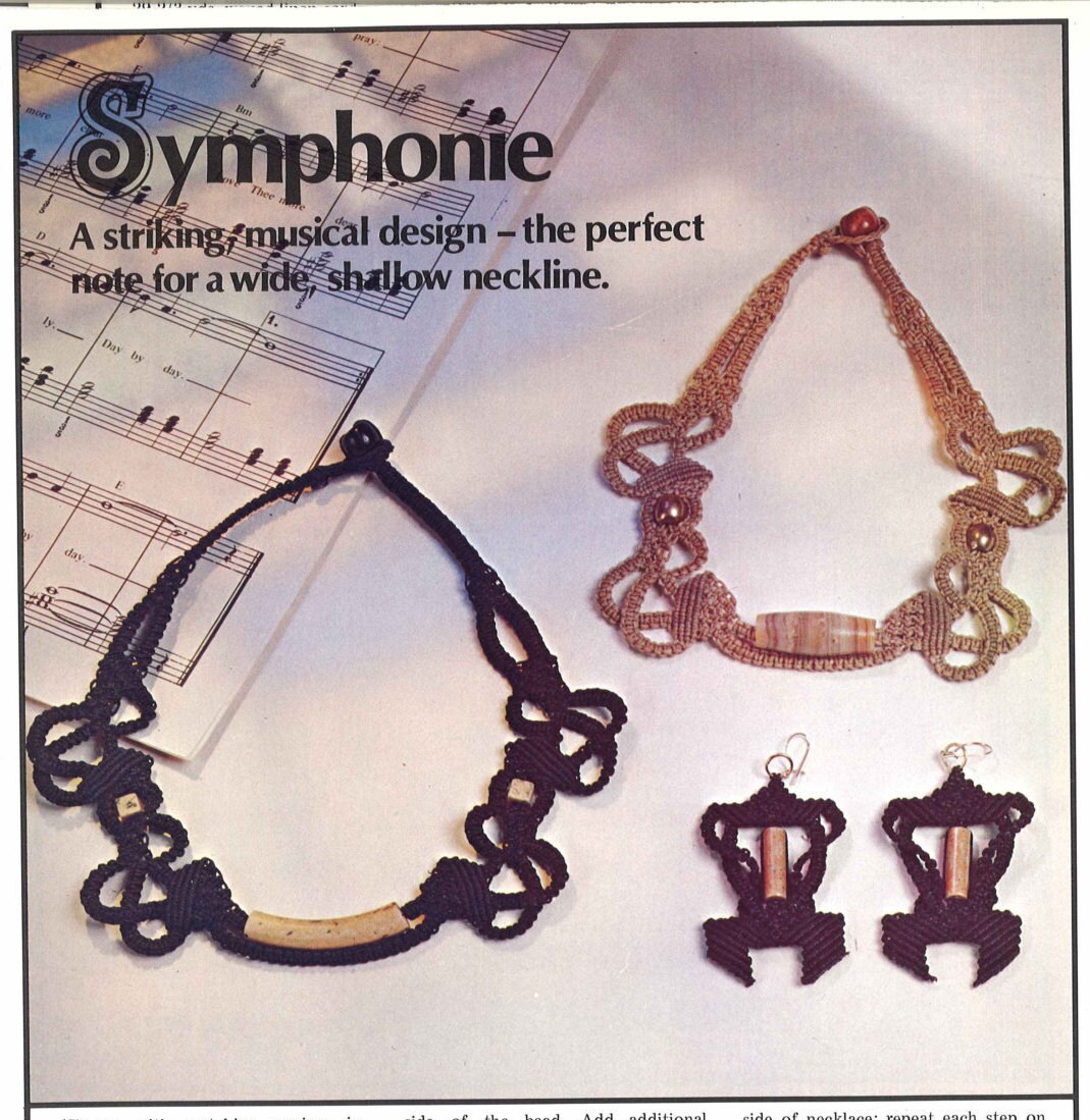 Vintage Macrame Pattern Book PDF • Beaded Jewelry, Necklace, Earrings ...