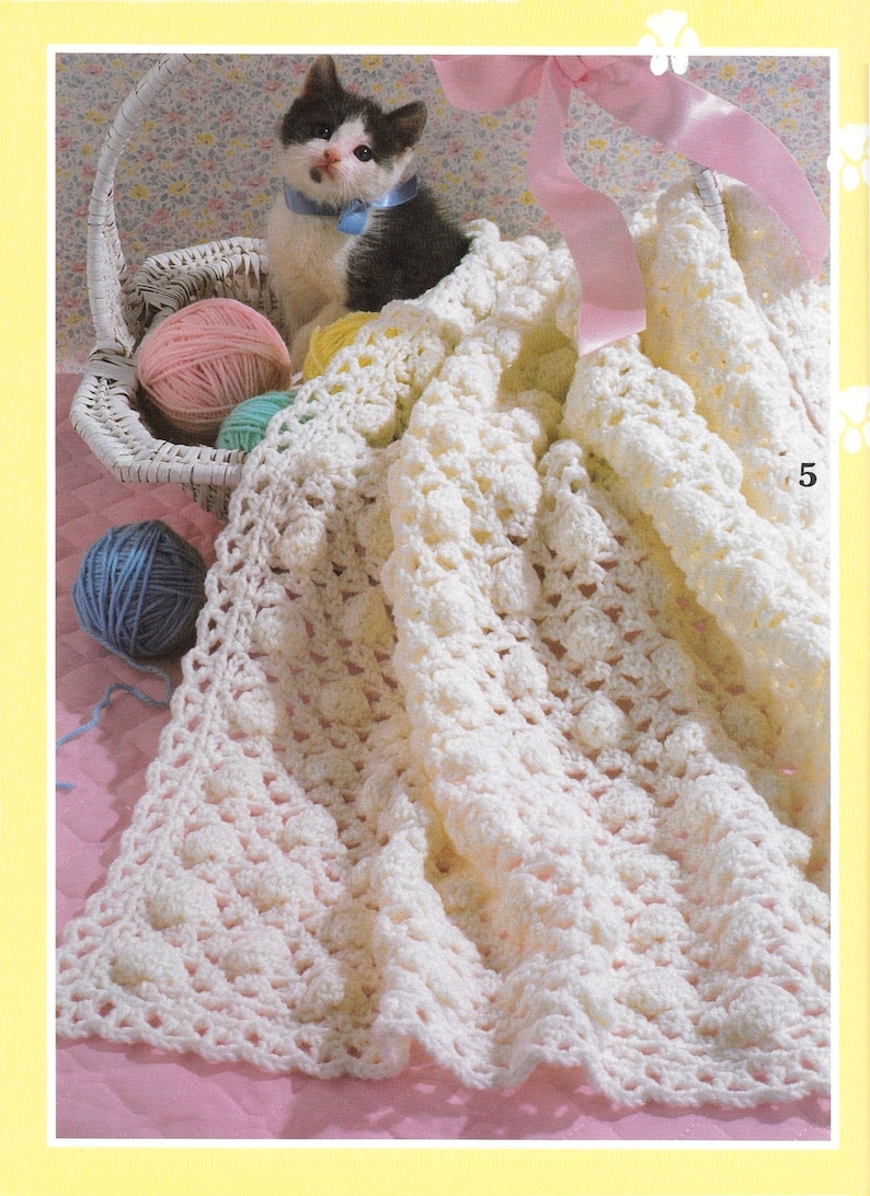 Kitty Cat Baby Crochet Afghan Pattern PDF Download Nursery - Etsy