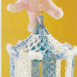 Macrame Baby • 1970s Hanger Mobile Girl Babies Toy Nursery Decoration ...