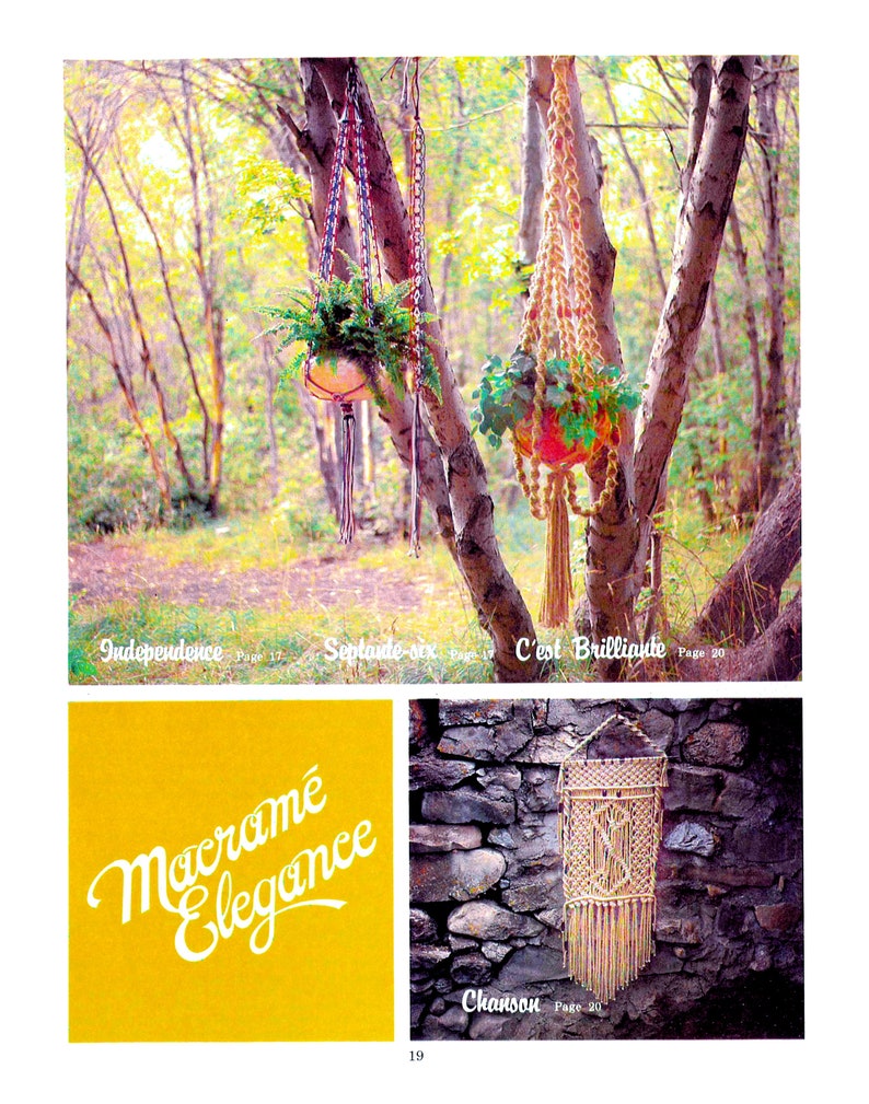 Macramé Elegance 1970s Vintage Macrame Pattern PDF Ebook - Etsy