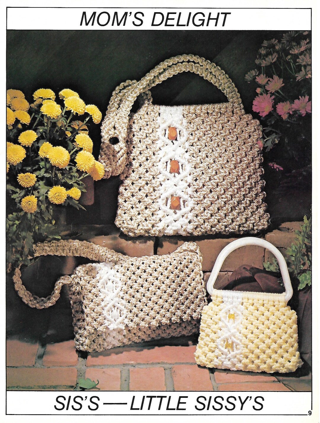 Mother + Daughter Purse • 1970s Macrame Bags Design Handbag Designs ...