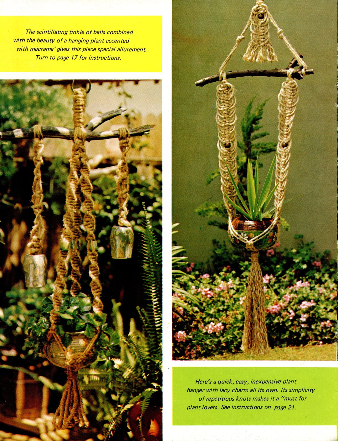 Magdalene + Chantilly • 1970s Macramé Plant Hangers • How to ...