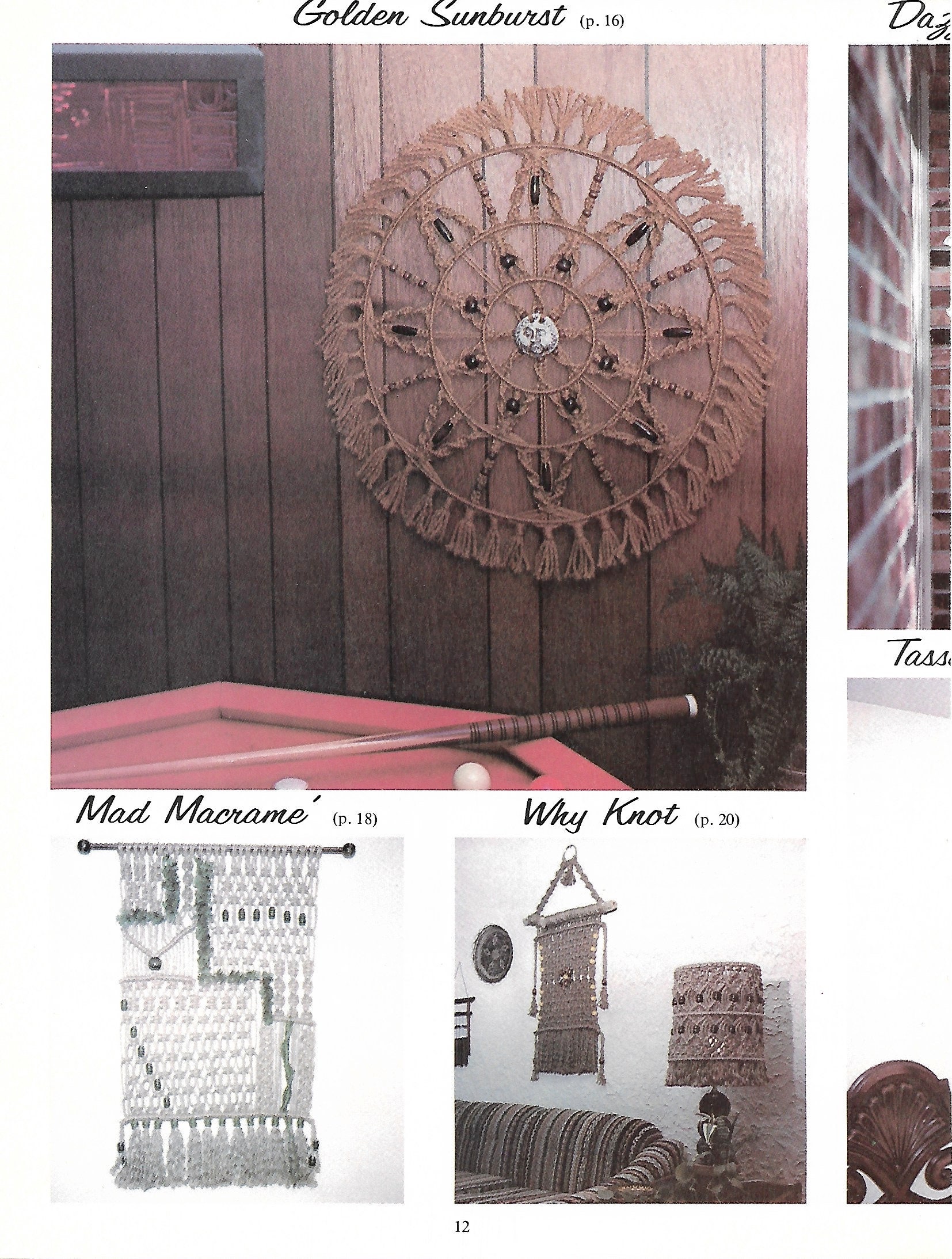 Together Let's Knot Book 1970s Macrame Patterns Home | Etsy