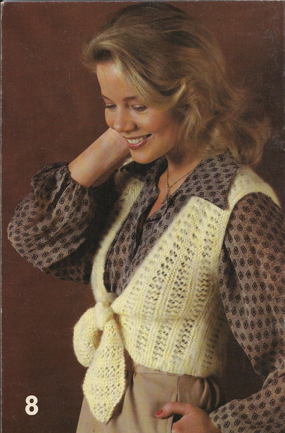 Tie-up Vest 1980s Mohair Vest Pattern 80s Vintage Knitting | Etsy