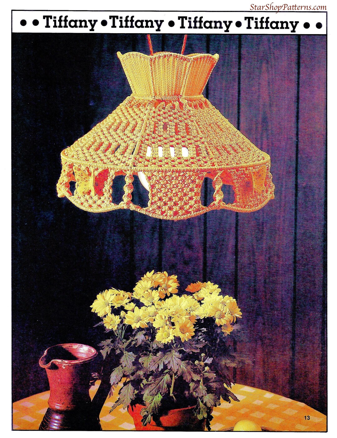 Vintage Macrame Lamp Pattern Book PDF Download • Macrame Kitchen ...
