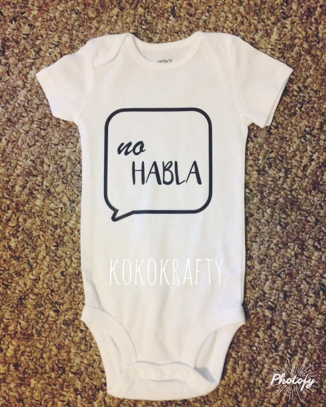 No Habla/no Habla Bodysuit/baby Gift/baby Shower Bodysuit/cute - Etsy
