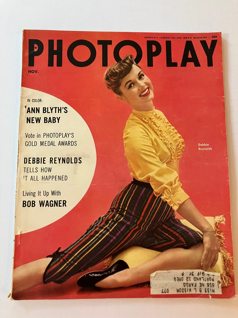 Photoplay Magazine Nov 1954 Debbie Reynolds Cover - Etsy