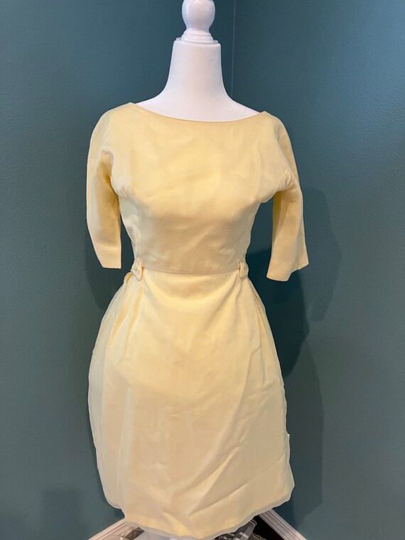 Lorrie Deb 1960s Yellow Maxi Dress Union Made Green V… - Gem